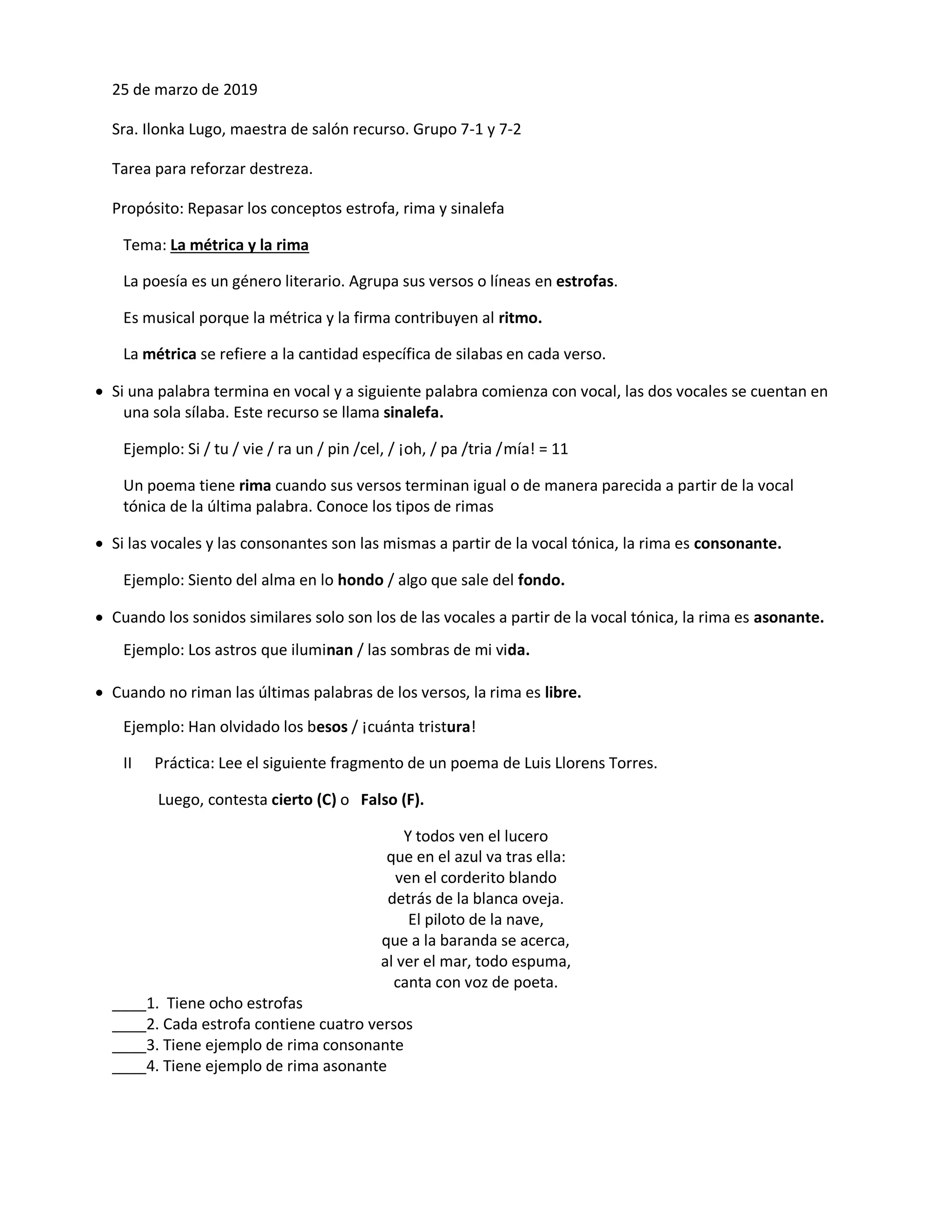 La metrica y la rima | PDF