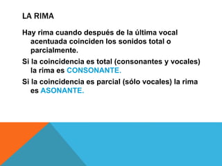 La metrica y rima | PPTX