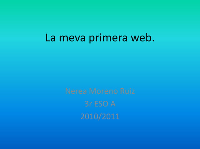 La meva primera web | PPTX