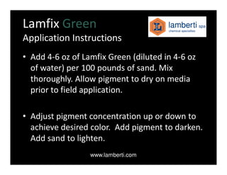 Lamfix Green Sand & Divot Mix Colorant | PPT
