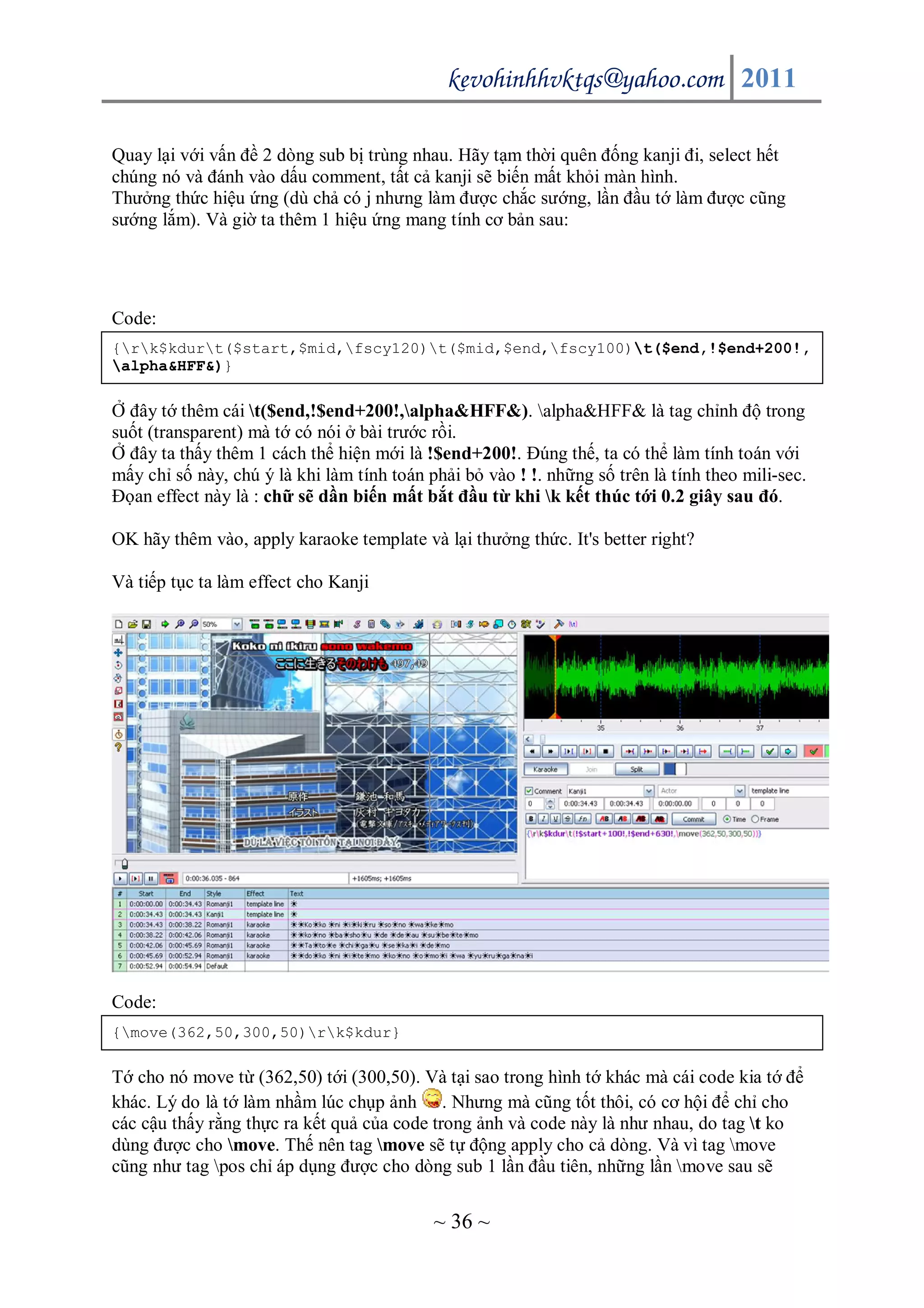 Hướng dẫn 】Làm hardsub Aegisub toàn tập | PDF