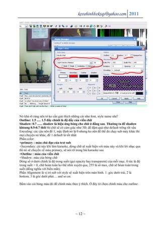 Hướng dẫn 】Làm hardsub Aegisub toàn tập | PDF