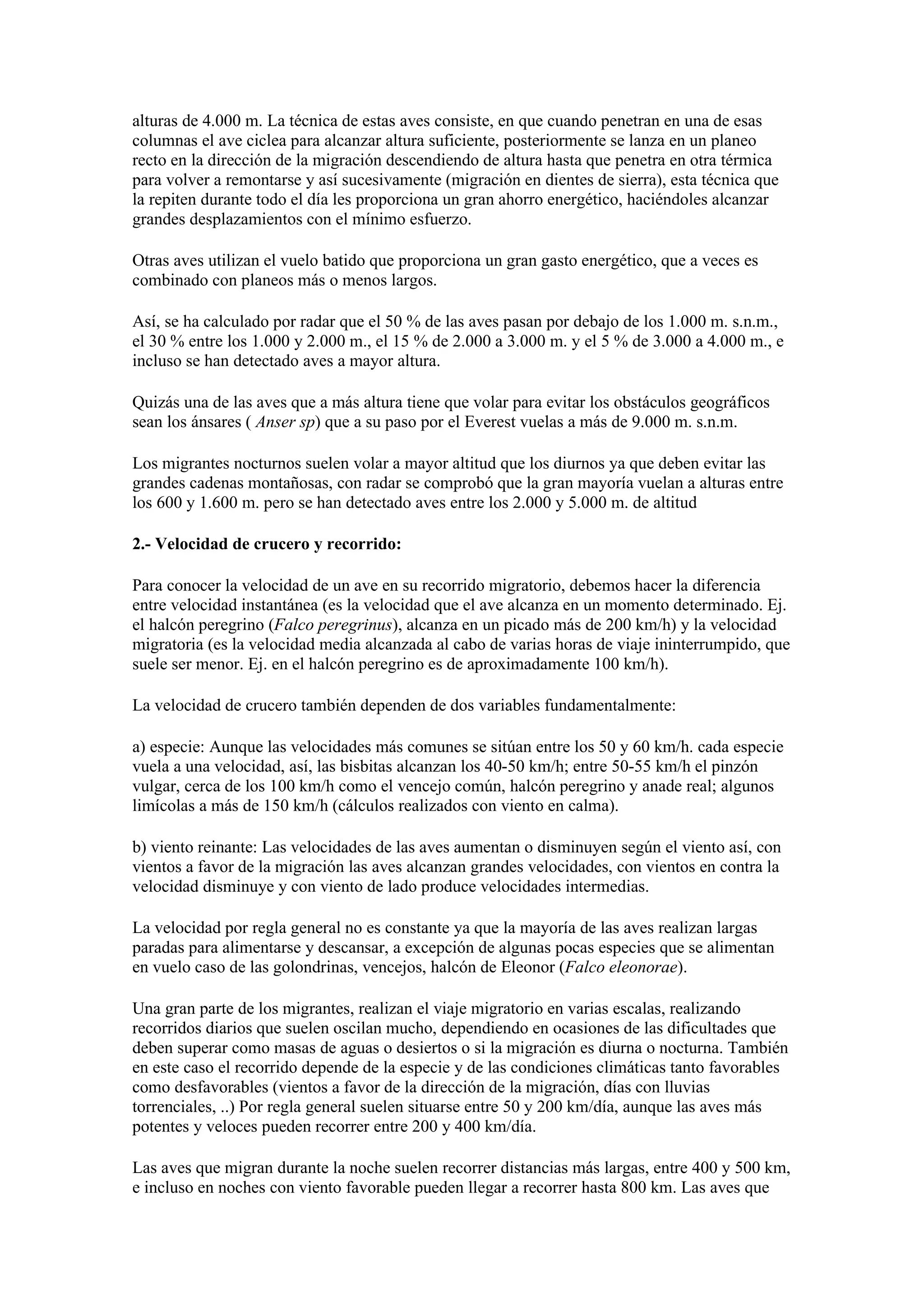 La MigracióN De Las Aves | DOC