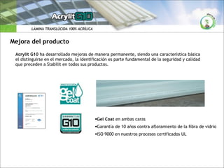Laminado acrilico acrylit g10 stabilit | PDF