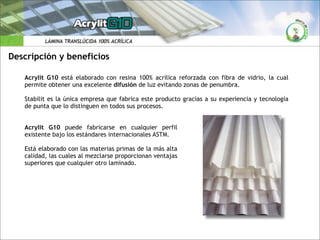 Laminado acrilico acrylit g10 stabilit | PDF
