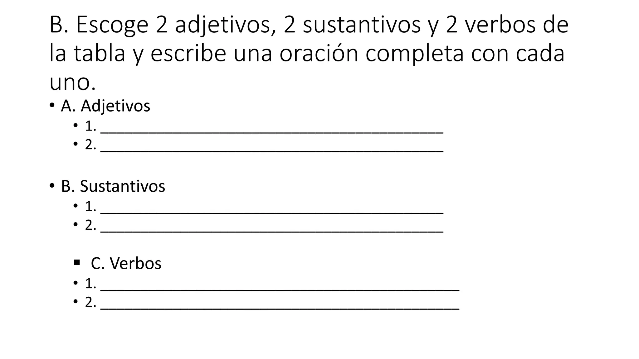 Lamina para verbos, adjetivos y sustantivos.pptx