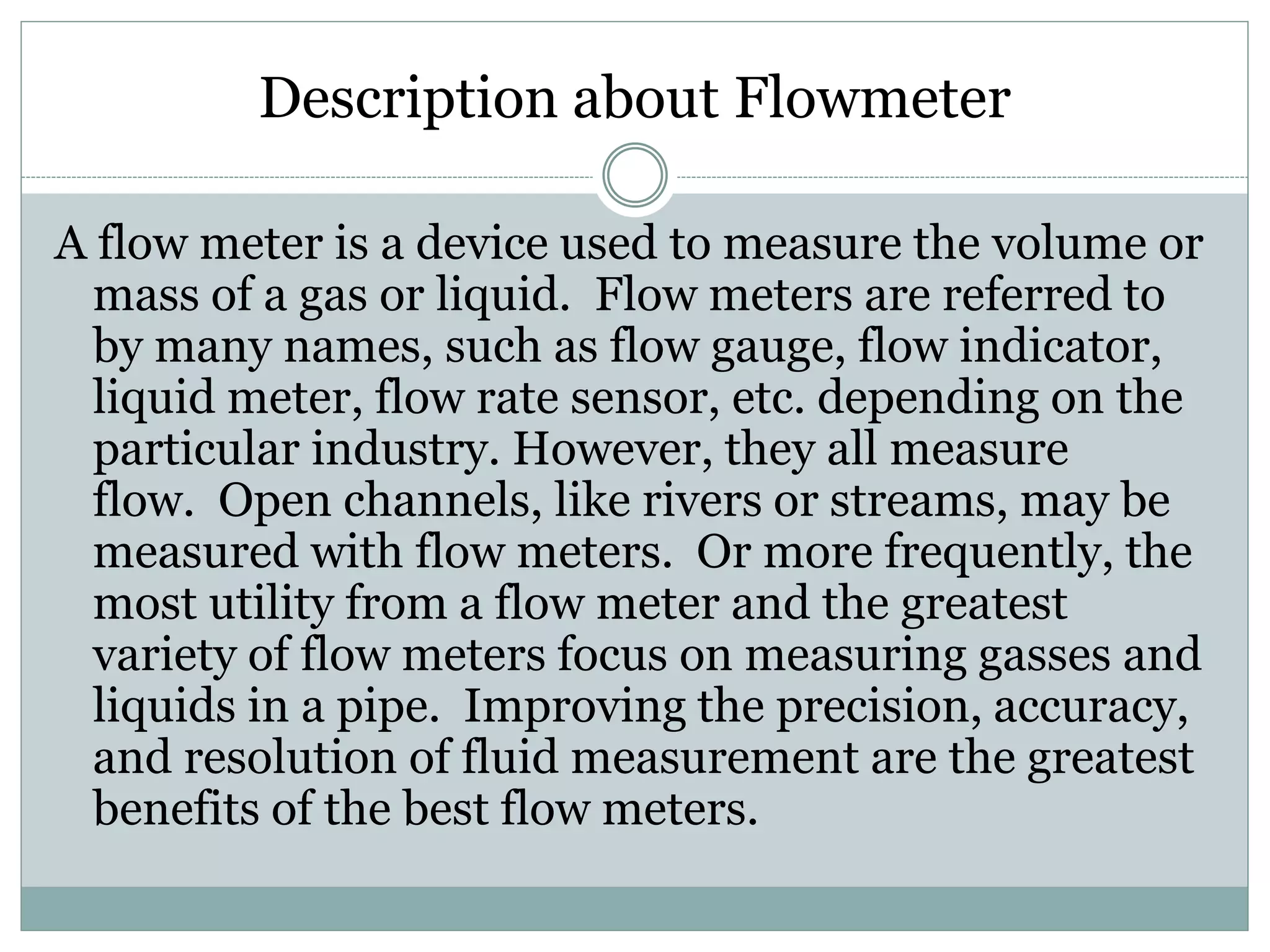 Laminar flow meter design | PPTX
