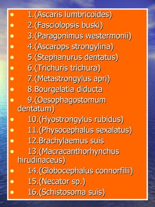 Laminas Generales Parasitos Veterinaria | PPT