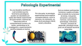 La Psicología Experimental y su Fundamentación Teórica. | PPTX