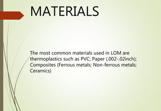 Laminated object manufacturing | PPTX