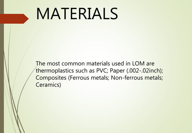 Laminated object manufacturing | PPTX