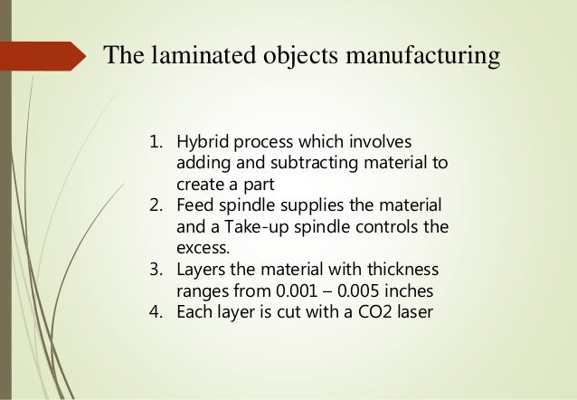 Laminated object manufacturing
