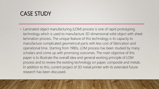 Laminated object manufacturing 1 prototyping method | PPTX