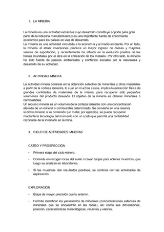 La minera en el peru | DOCX