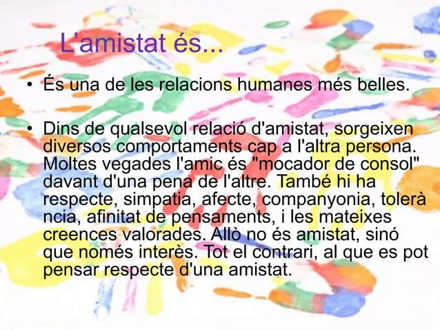 L’amistat!! | PPT
