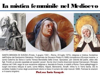 La mistica femminile nel Medioevo | PPT