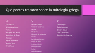 La mitología en nuestras manos | PPTX