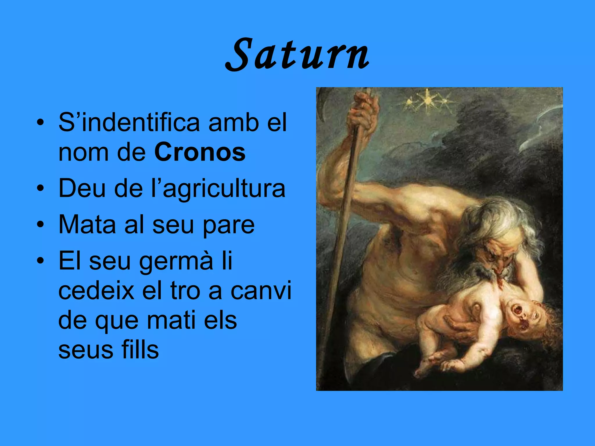 La mitologia i els planetes | PPT