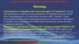 Lamivir-HBV Tablets (Generic Lamivudine-HBV Tablets) | PDF
