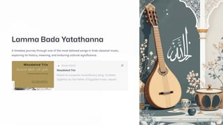 Lamma Bada Yatathanna: A Timeless Masterpiece | PDF