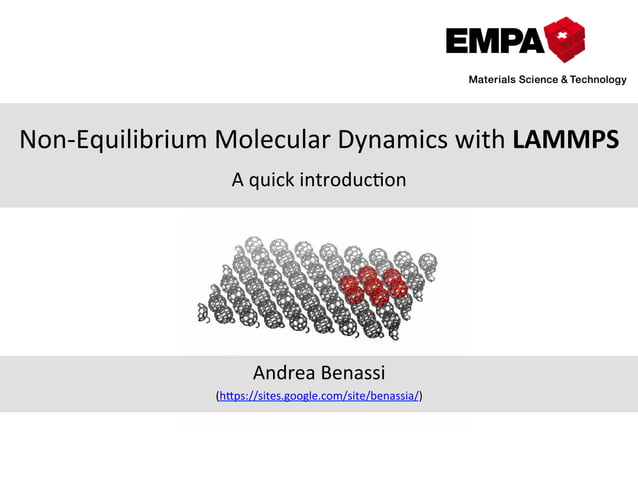 Non-equilibrium molecular dynamics with LAMMPS | PDF | Chemistry | Science