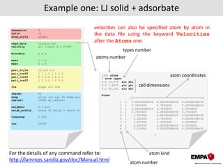 Non-equilibrium molecular dynamics with LAMMPS | PDF