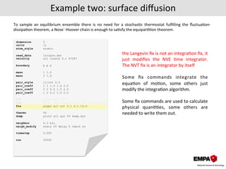 Non-equilibrium molecular dynamics with LAMMPS | PDF | Chemistry | Science