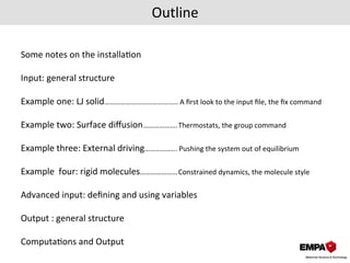 Non-equilibrium molecular dynamics with LAMMPS | PDF
