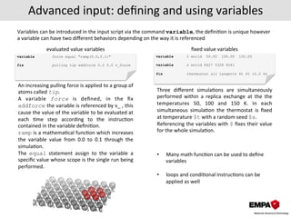 Non-equilibrium molecular dynamics with LAMMPS | PDF | Chemistry | Science