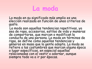 La moda | PPT