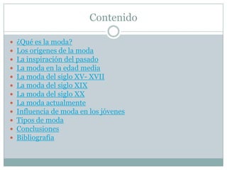 La moda | PPTX