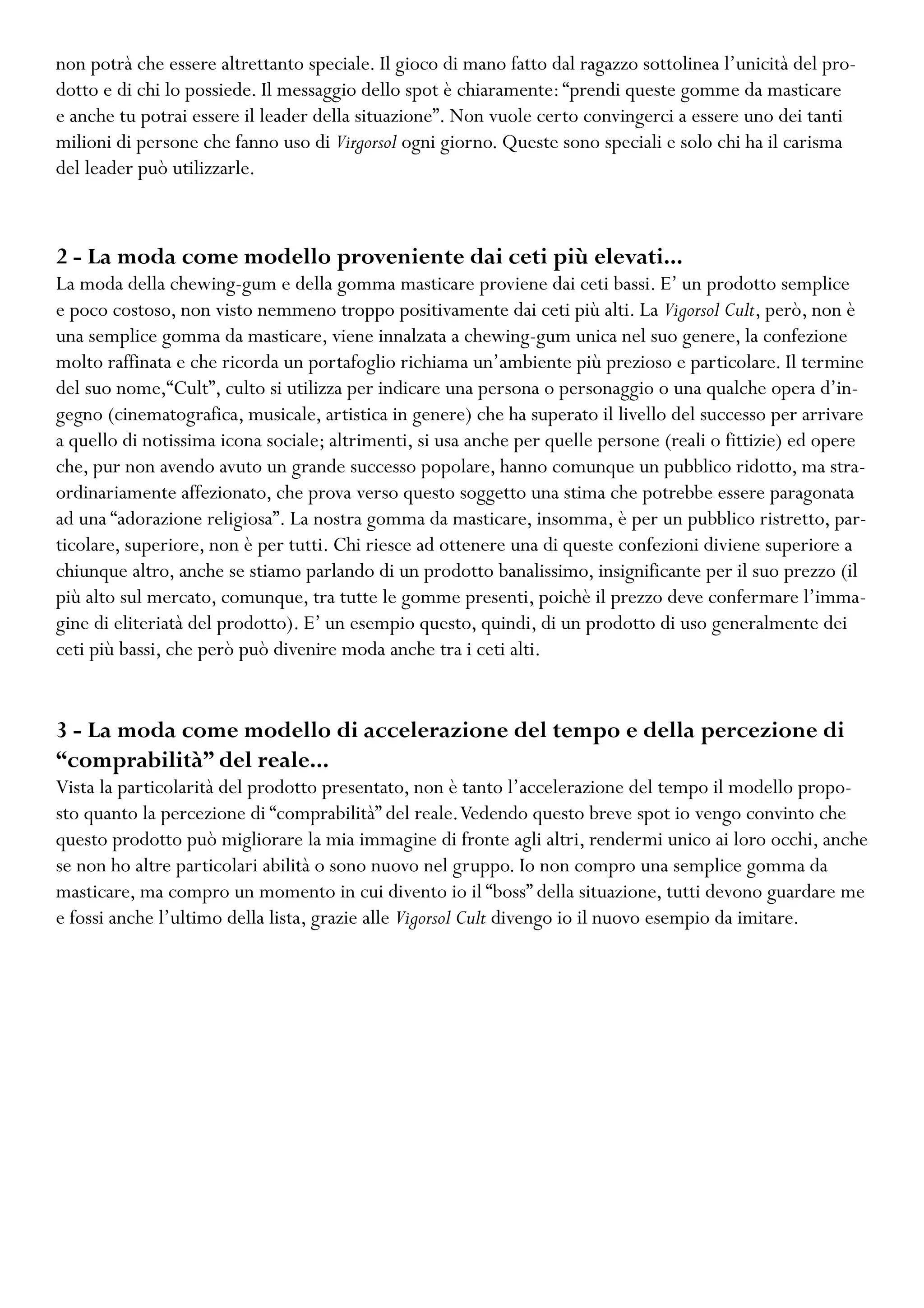 Analisi Vigorsol Cult | PDF