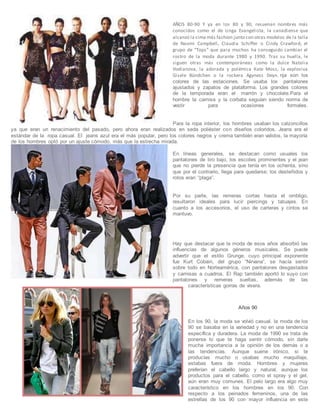 La moda en los años 90 | DOCX