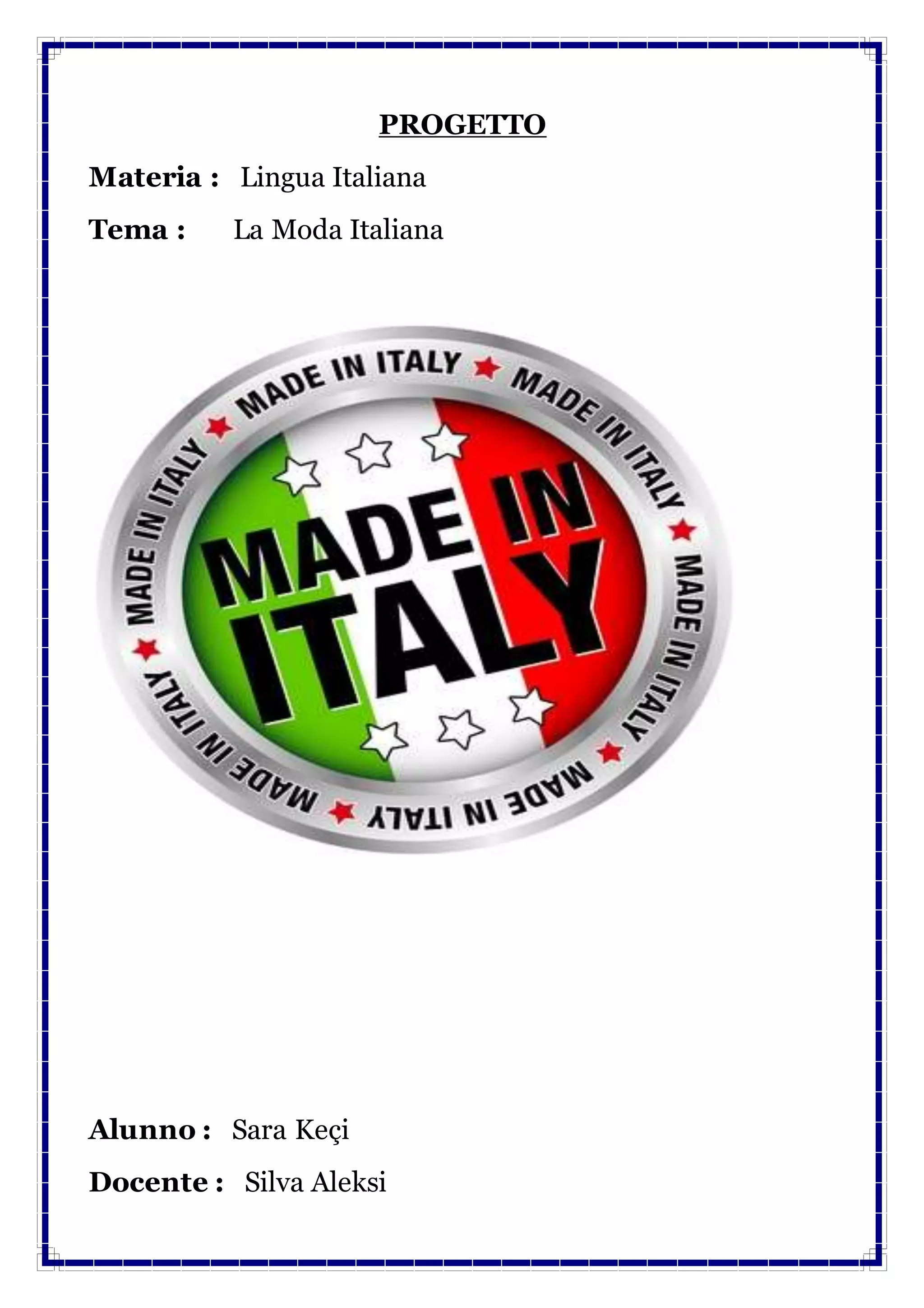 La moda italiana | DOCX