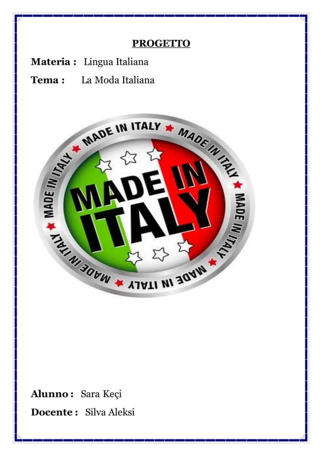 La moda italiana | DOCX