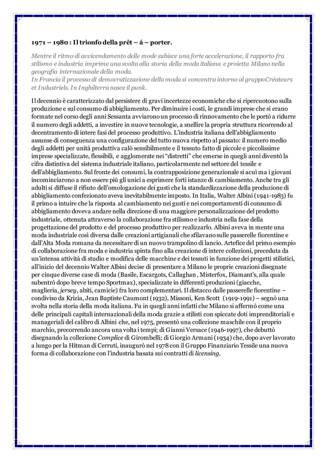 La moda italiana | DOCX