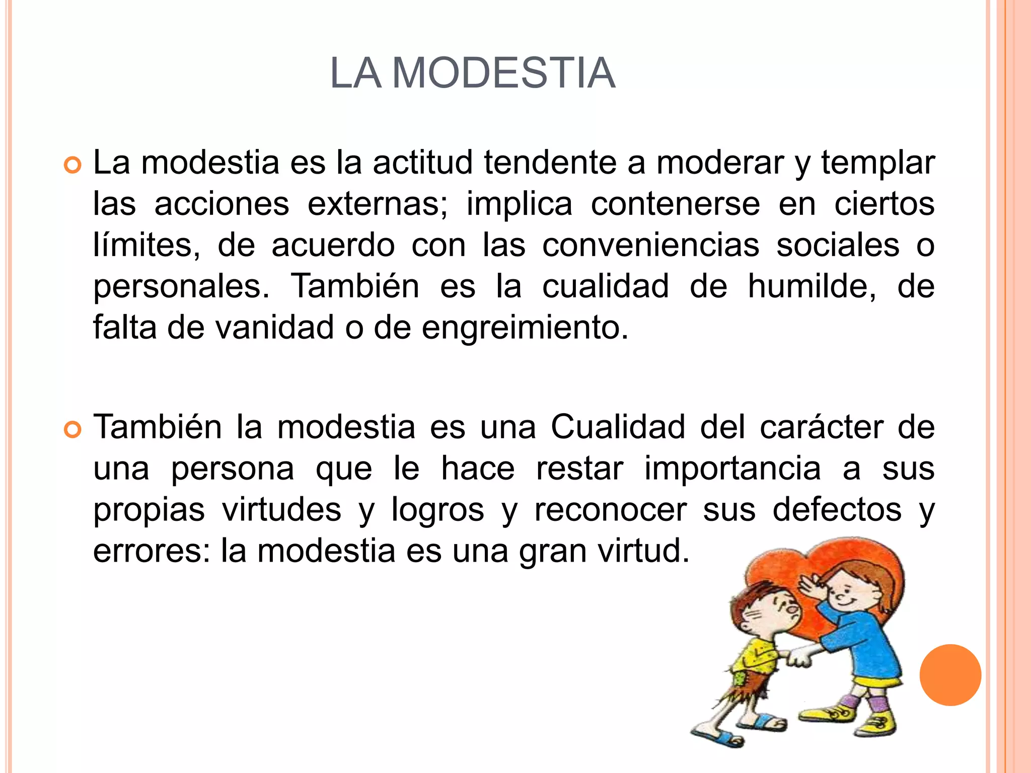 La modestia | PPT