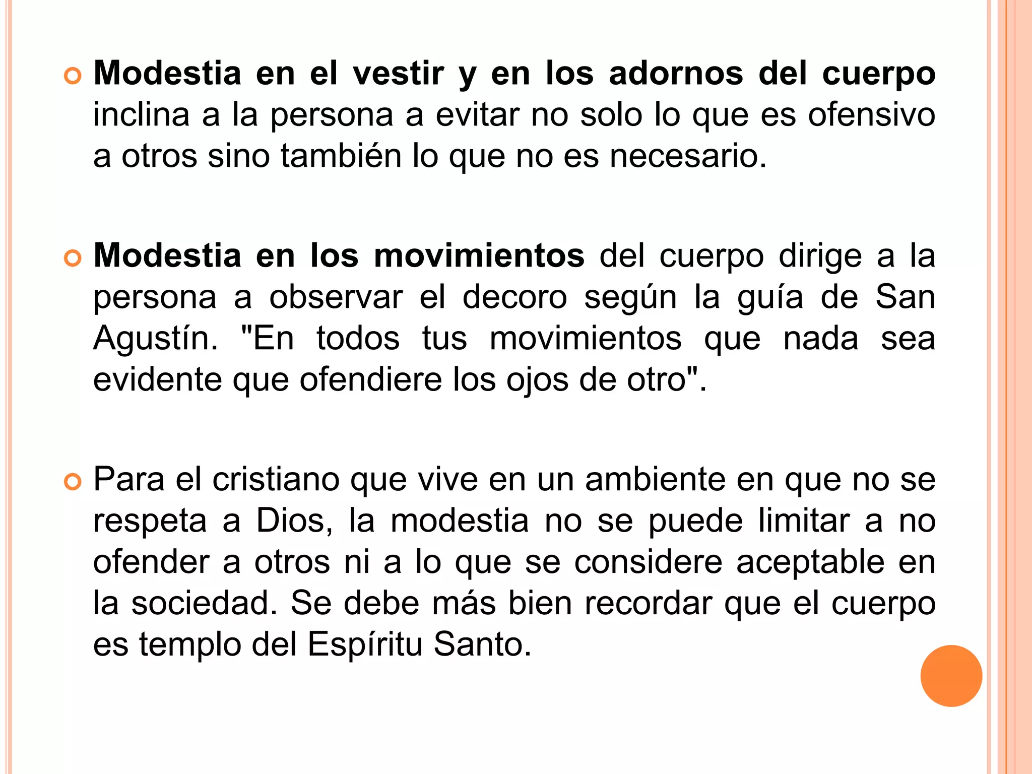 La modestia | PPT