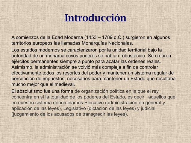 La monarquia absoluta | PPTX