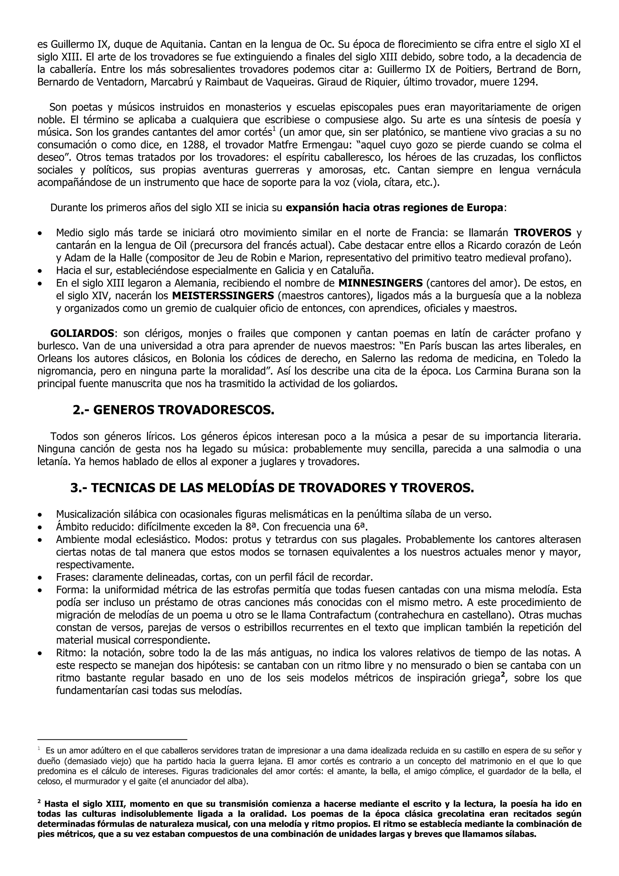 La monodía profana en la edad media | PDF