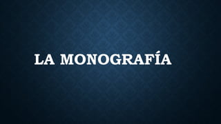 Elementos de una monografia para secundaria educativa | PPTX