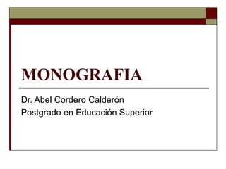 La Monografía | PPT