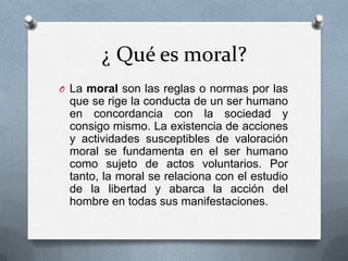 La moral | PPT