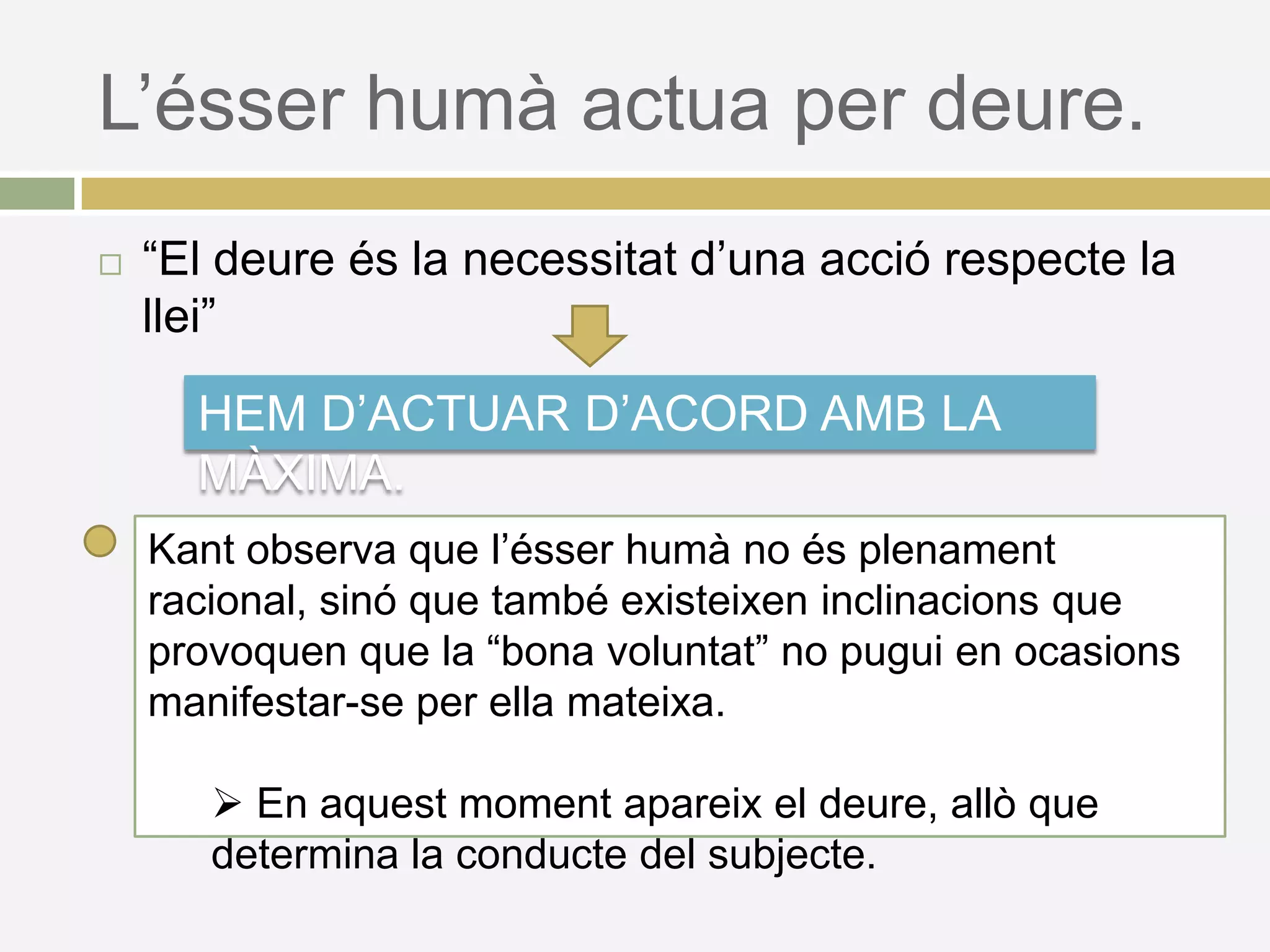 La moral kantiana | PPT