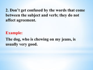 Subject Verb Agreement | PPT