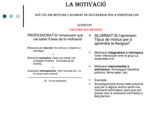 La motivació | PPT