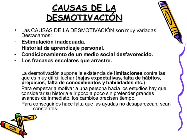 Causas de la desmotivacion escolar - Imagui