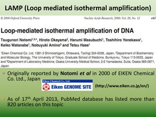 LAMP (Loop Mediated Isothermal Amplification) | PPTX