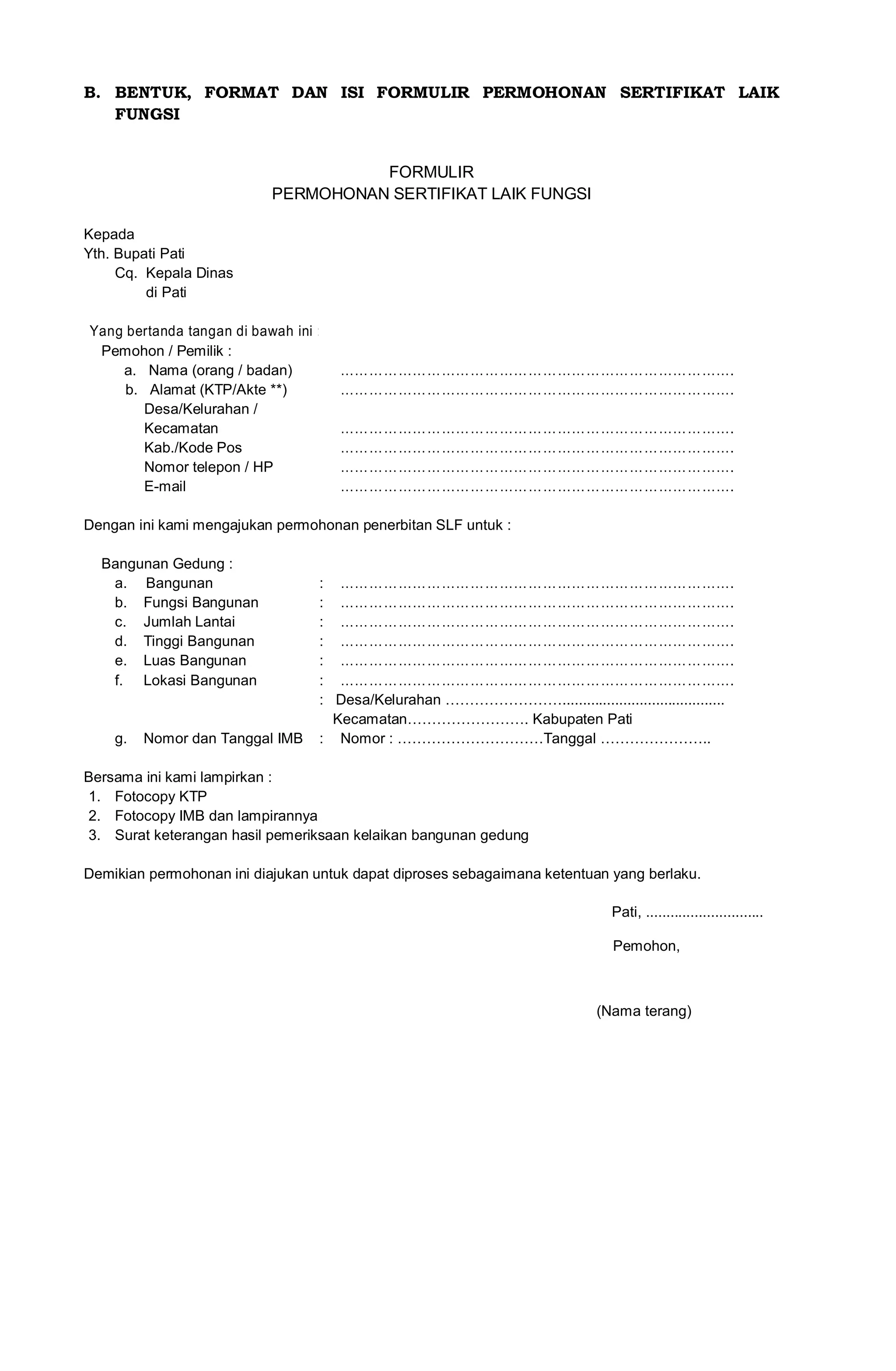 Lamp perbup-61-th-2017-sertifikat-laik-fungsi-bangunan-gedung | PDF