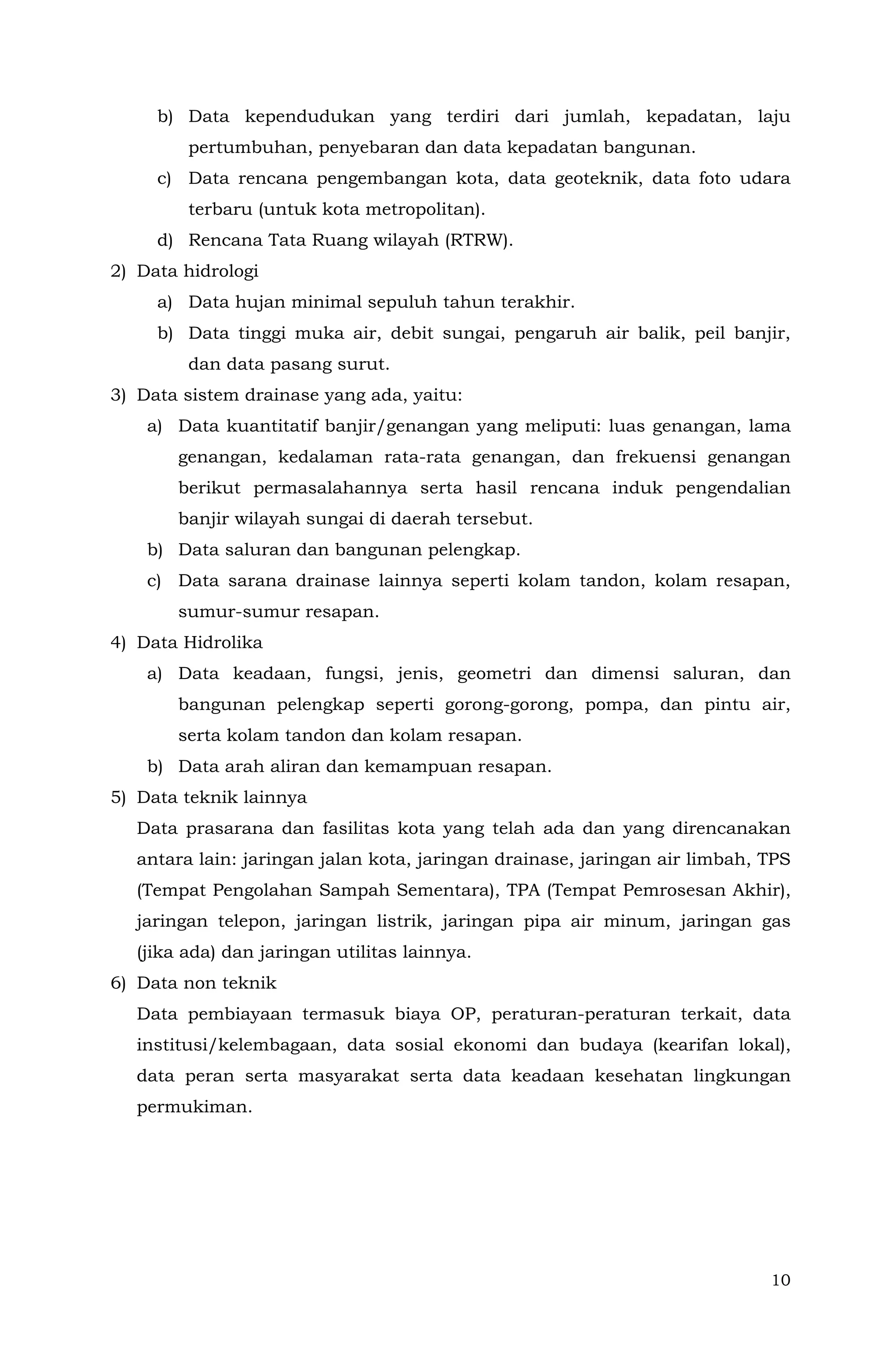 Permen PU No 12 Tahun 2014 tentang Drainase Perkotaan - Lamp1 | PDF